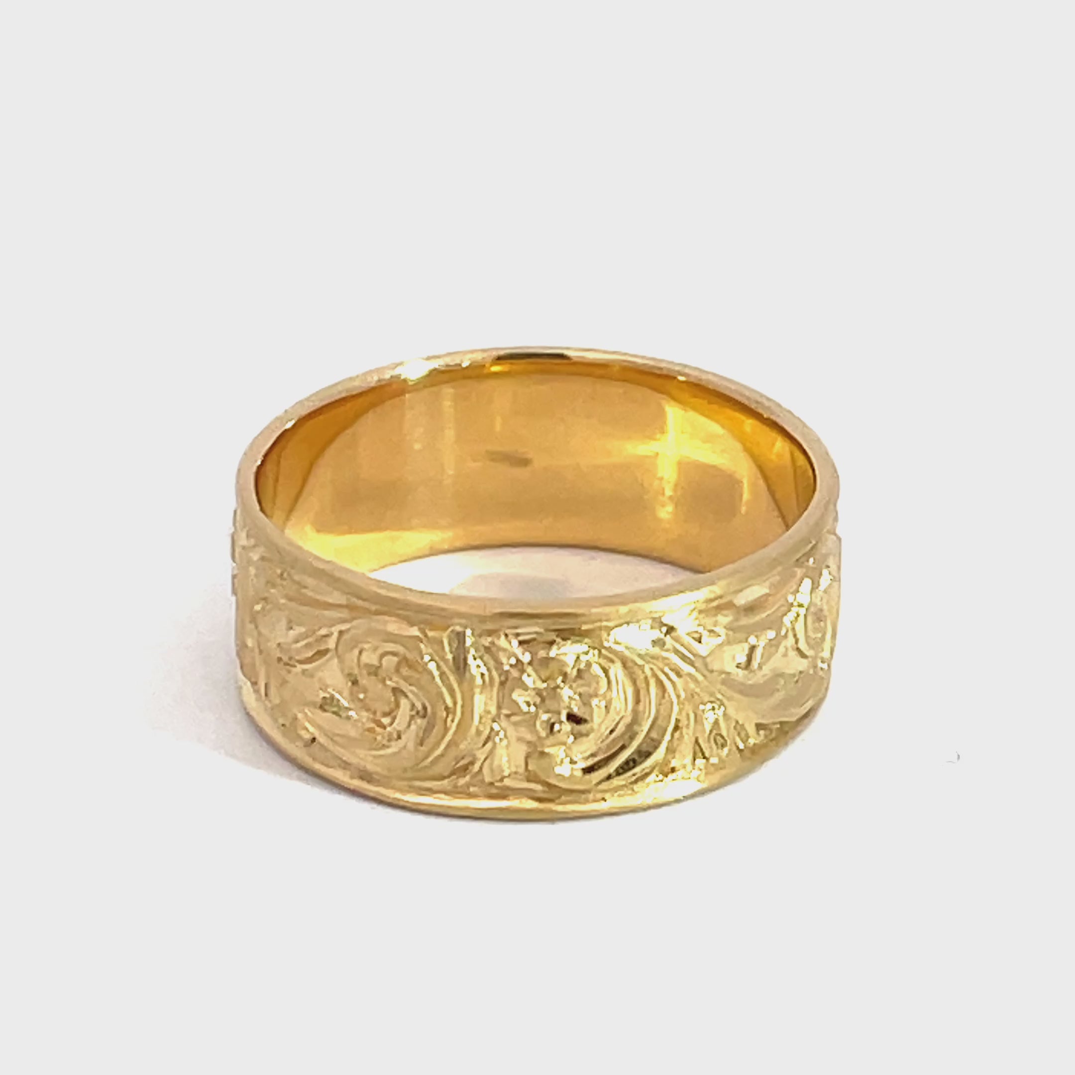 18ct Yellow Gold Swirl Ring – Village Jeweller