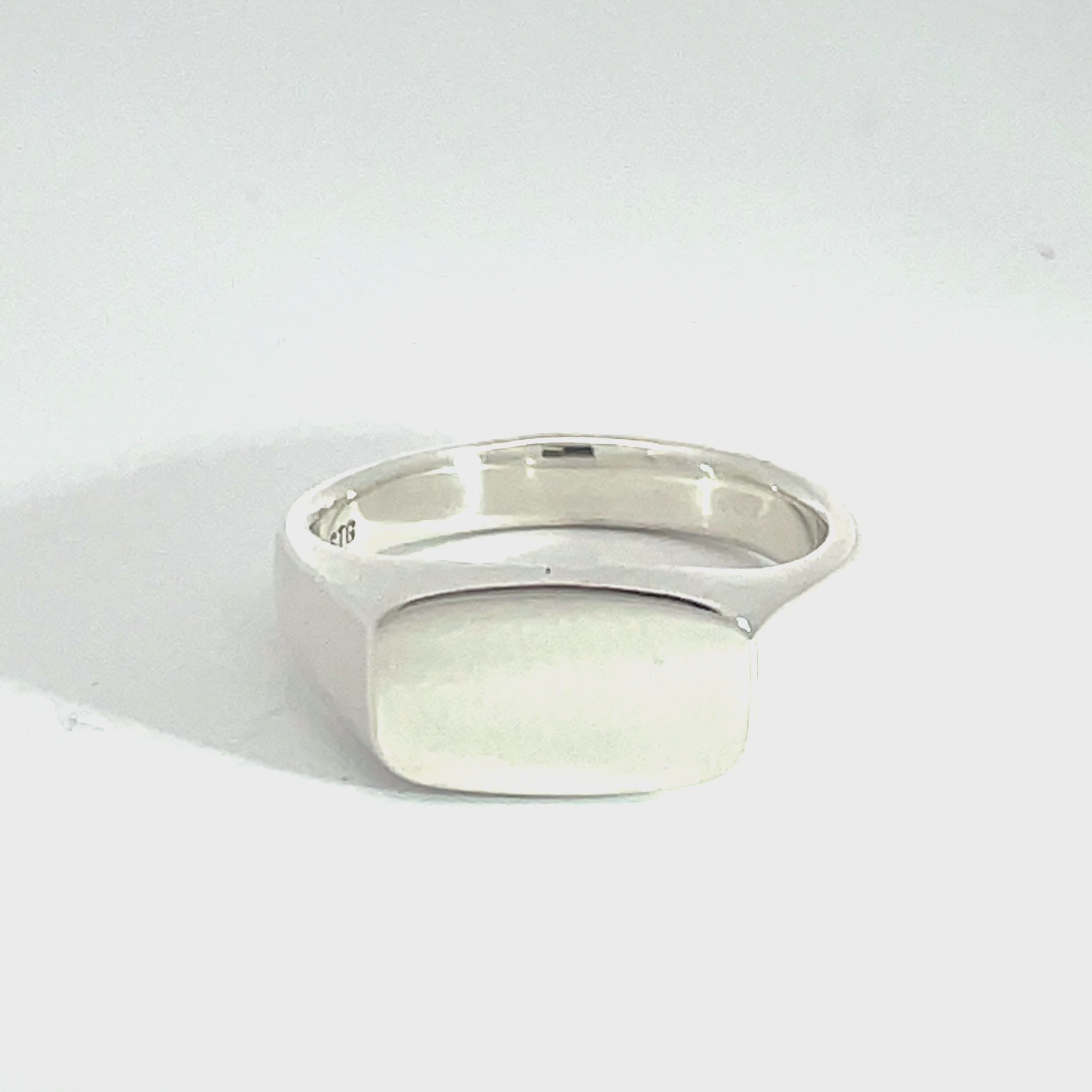 Sterling Silver Rectangle Signet Ring small – Village Jeweller